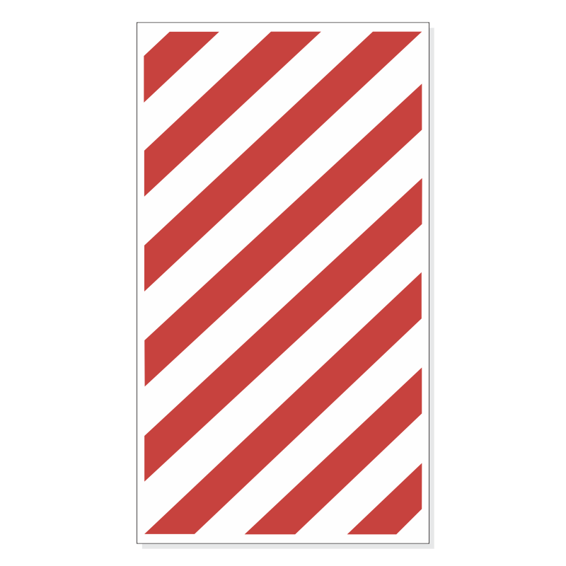 Chevron Fire Extinguisher Backing Board for Mounting Fire Extinguisher